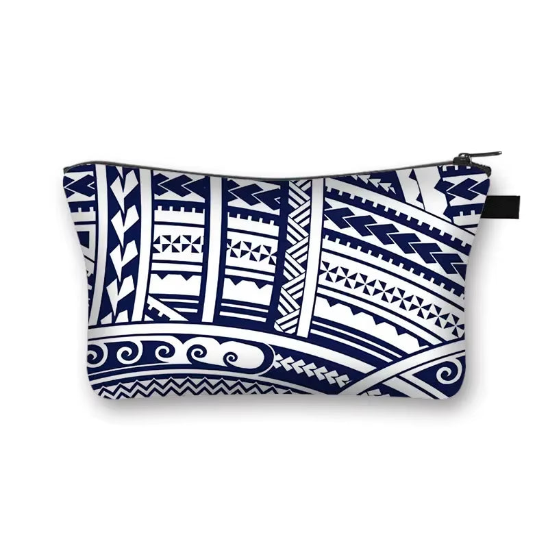Hawaiian Turtle Print Cosmetic Case Women Polynesian Traditional Triba ...